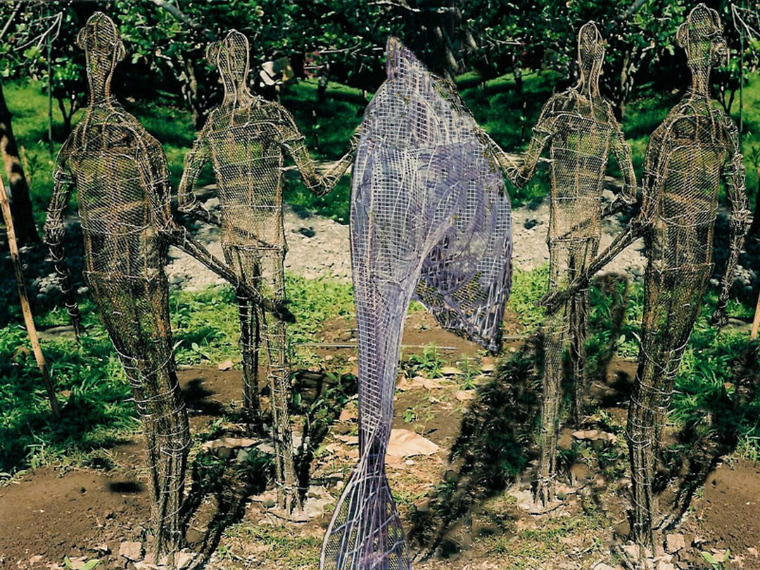 Steel and Wire Screen Sculpture - Bert Monterona